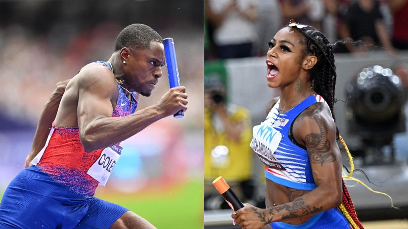 Christian Coleman breaks silence after arrest of girlfriend Sha’Carri ...