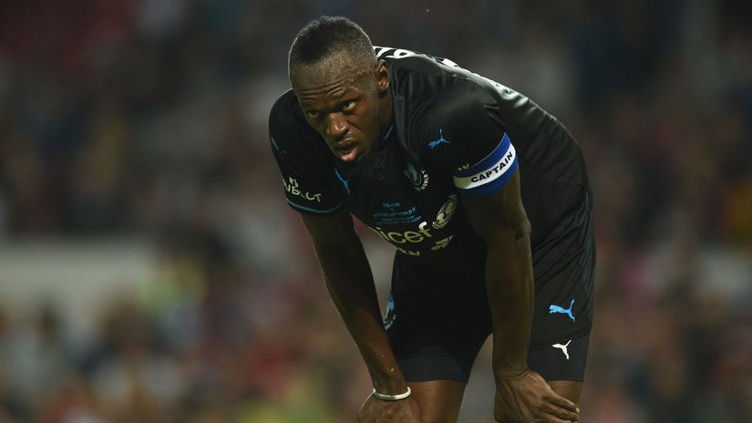 A look at Usain Bolt's football career that ended at Old Trafford ...